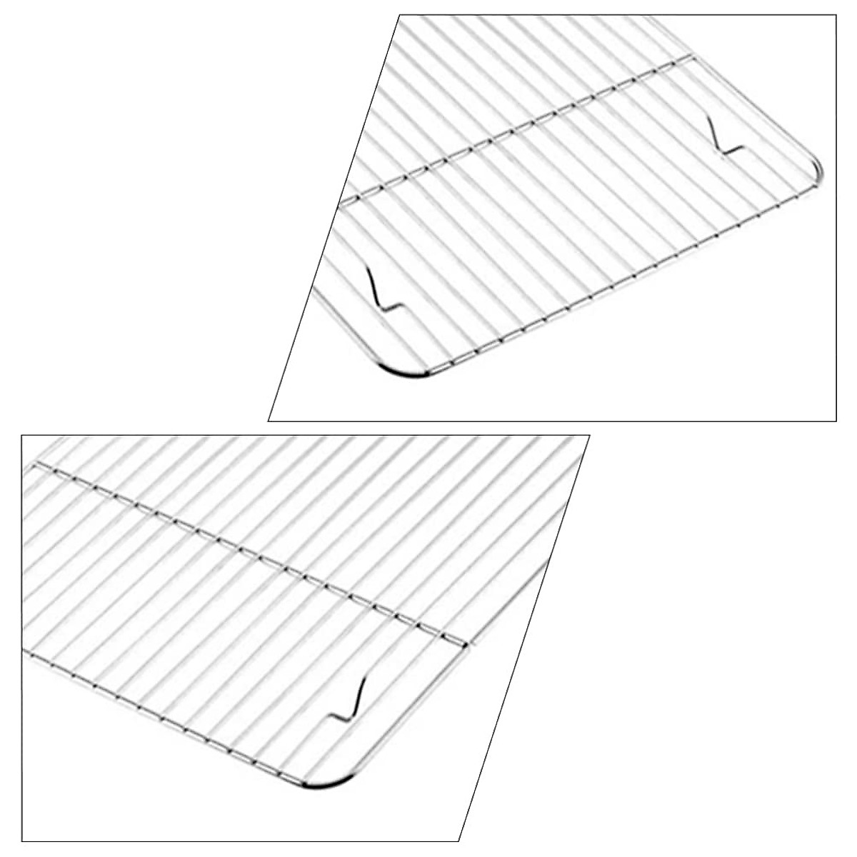 Stainless Steel Grid Wire Rack Cooling Rack Nonstick Wire Baking Rack Metal Mesh Cookie Rack Mesh Oven Rack for Cooking Drying Roasting Grilling