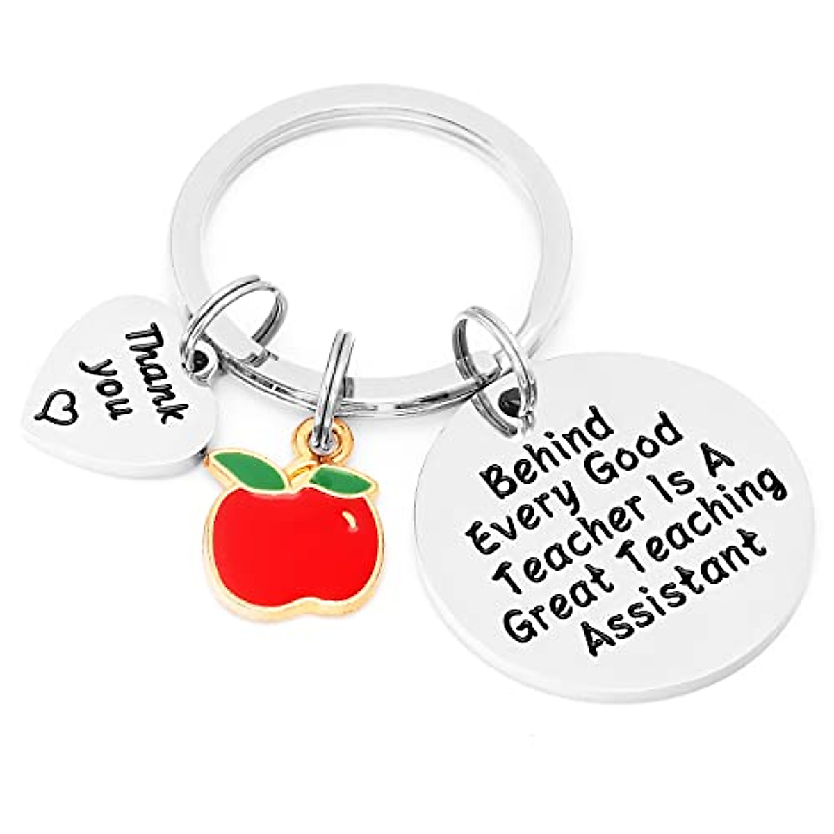 Kivosliviz Teacher Assistant Gifts for Women Men Keychain Teaching Assistant Jewelry Appreciation Item Teacher Aide Keychain