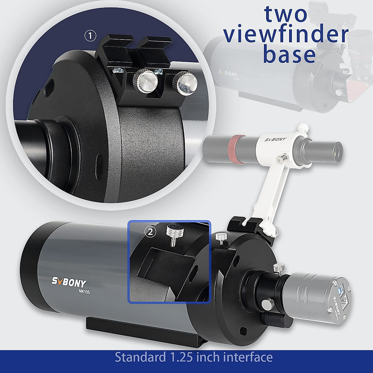 SVBONY MK105 Telescope, 105mm Aperture Maksutov Cassegrain OTA, Dielectric Coatings Catadioptric Telescope, for Planetary Visual and Photography with 160mm Dovetail Plate