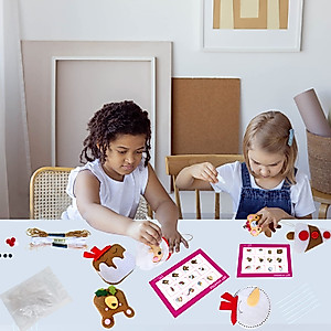 MOVEBO DIY Craft Sewing Kits for Christmas,Christmas Ornaments DIY Craft Kits for Kids (Christmas Ornaments DIY 3)