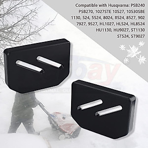Karbay 532174762 532436125 Composite Skid Shoe Left & Right Compatible with Husqvarna/Poulan/Craftsman Most 2002 and Newer Snowblower 532178777 532174762 532436125 and More.