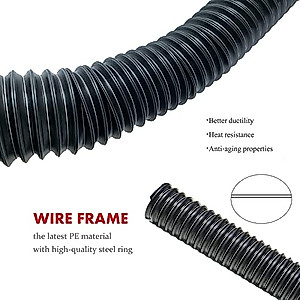 Upgraded Gutter Downspout Extensions Flexible, No Dig Catch Basin Downspout Extension with Leak-Proof Splash Block Kit,Extendable from 1.34’ to 5.1’