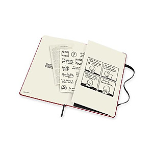 Moleskine Limited Edition Peanuts 12 Month 2022 Weekly Planner, Hard Cover, Large (5" x 8.25"), Scarlet Red