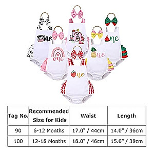 IMEKIS Melon First Birthday Outfit Girl One Cake Smash Boho Baby 1st Birthday Dress Watermelon Themed Party Supplies One Year Old Romper Sunsuit Toddler Summer Photoshoot Green Melon 12-18 Months