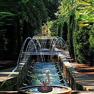 Flantor Solar Water Pump Fountain Pump Solar Power Pump, Rose Bird Bath Fountain Pump Bird Solar Fountain Pump for Bird Bath, Garden and Patio