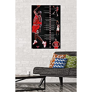 Trends International Michael Jordan - Timeline Wall Poster, 22.375" x 34", Unframed Version