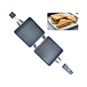 Gas Toaster Sandwich Maker Double Sided Grill Frying Pan Double-Sided Multi function Fry Pan Sandwich Toaster Breakfast Maker Grilled Sandwich Panini Maker Hand Toaster