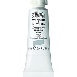 Winsor & Newton Designer's Gouache, 14 ml (0.47oz) tube, Silver