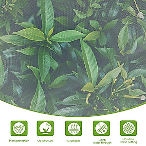 2 Pack Fruit Tree Netting Garden Plants Fruits Blueberry Protection Netting Cover Bags with Drawstring and Zipper 4x4.6Ft Bird Barrier Netting Mesh Plant Protection Netting for Vegetables Fruits