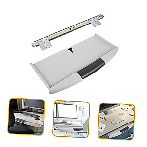 Angoily 1 Set Human Body Desk Keyboard Tray Keyboard Stand Accessories Slide Rail Table Under The Table Keyboard Drawer Keyboard abs Set Desktop Keyboard Holder Drawer Slider