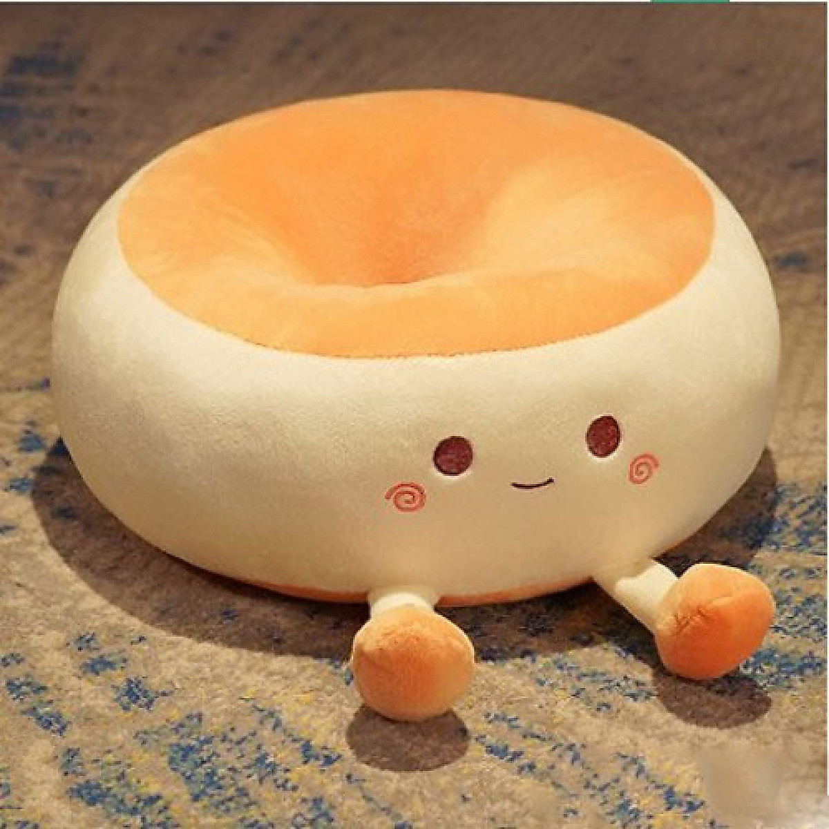 GEORPE Chair Cushion Round Mat Cute Expression Seat Cushion Office Chair Futon Bay Window Floor Tatami Pillows Home Decor