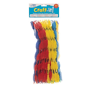 Baker Ross FE322 Rainbow Pipe Cleaners Craft Set - Pack of 105, Craft Wire, Card Making Supplies, Childrens Arts and Crafts Materials, Embellishments for Crafting