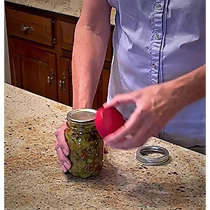 Jarming Collections Plastic Mason Jar Lids - Regular Mouth Mason Jar Storage Lids, Reusable Leak Proof Colored Caps, Covers 2.75 Inch Mouth Glass Mason Jars, Set of 12 (White)