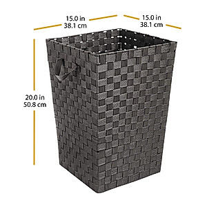 Whitmor Woven Strap Laundry Hamper Espresso 15x15x20
