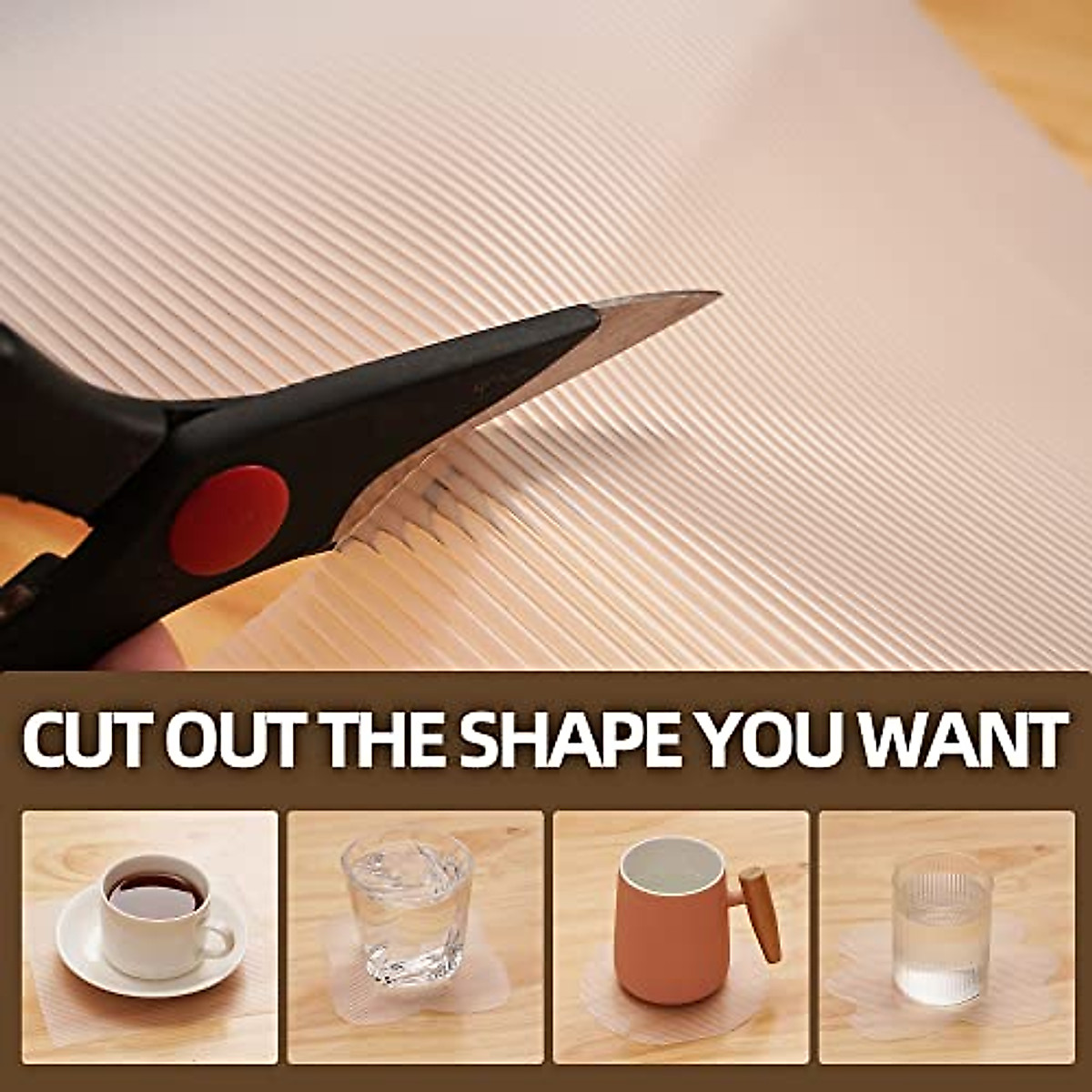 Shelf Liners for Kitchen cabinets Drawer Liner Thicken Plastic Cabinet Liners for Shelves Easy to Cut & Washable Drawer Liners for Kitchen Size (12 Inches x 10 Feet)