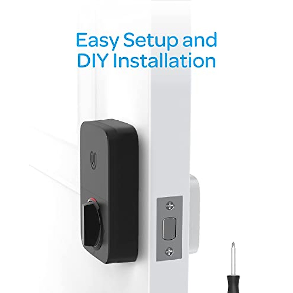 ULTRALOQ U-Bolt WiFi Smart Lock (Satin Nickel) with Door Sensor, 5-in-1 Keyless Entry Door Lock with Built-in WiFi, Bluetooth and Keypad, Smart Lock Front Door, WiFi Deadbolt, ANSI Grade 1 Certified