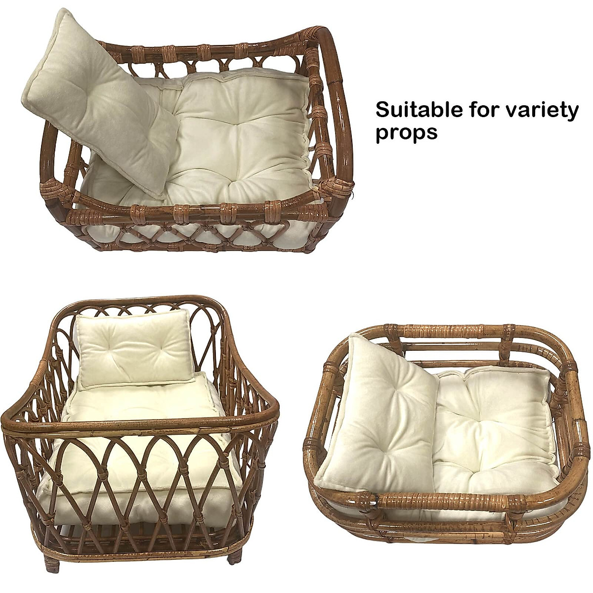 YEPTAME Newborn Photography Props Mini Pillows Baby Pillow for Newborn Photoshoot Posing Pillow Baby Bed Mattress Infant Basket Filler