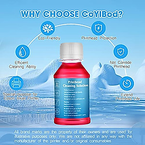 CoYlBod Printhead Cleaning Kit Printer Flush Kit for Epson WF-7720 WF-7710 WF-7210 WF-7620 WF-7610 WF-2660 WF-2630 WF-2760 WF-2750 WF-3640 WF-3620 XP-430 420 410 XP-330 XP-320 Printer Nozzle Cleaner