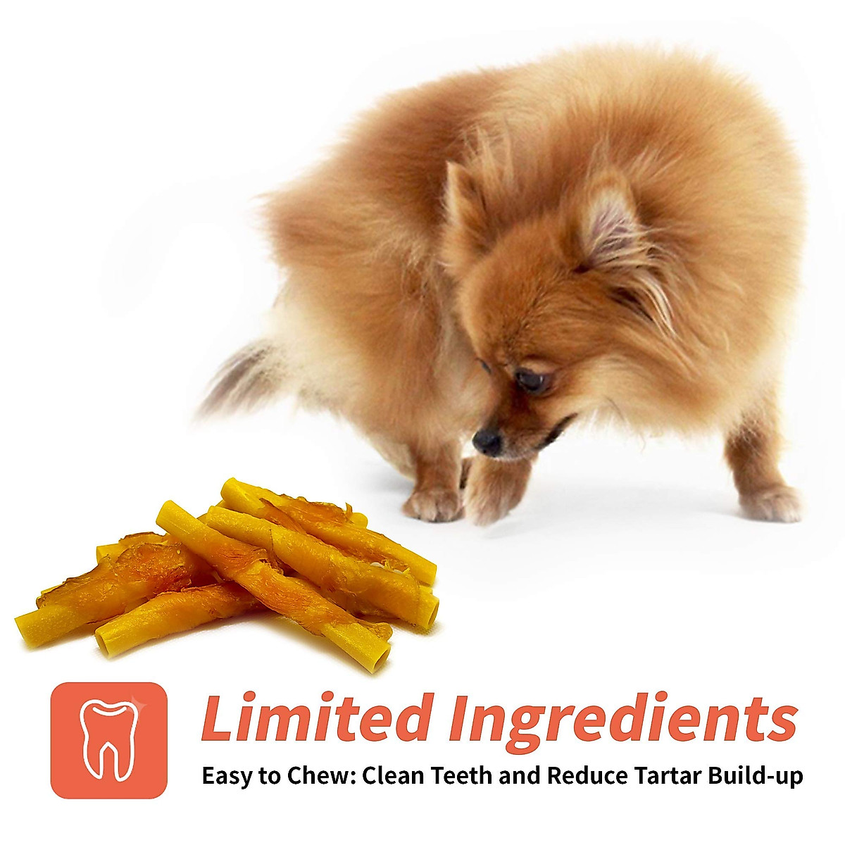 LuvChew Chicken Wrapped Dog Bone Treat Sticks with Glucosamine & Turmeric, Easy to Digest, Non-Rawhide Soft Chicken Cheese Dog Chew Treats 15pcs/Pack