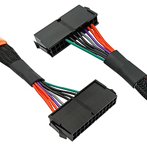 YEZriler 24 Pin to 8 Pin ATX PSU Power Adapter Sleeved Cable for DELL Optiplex 3020 5040 7020 9020 Precision T1700 13-inch(33cm)
