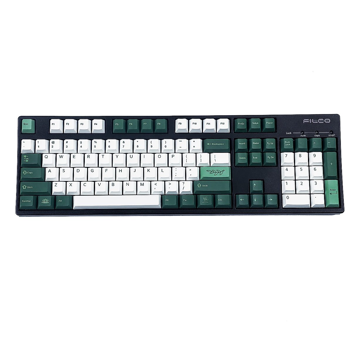 144 Keys Botanical Cherry Profile PBT Dye Sub Keycaps for MX Mechanical Keyboard GMMK Filco Ducky 104 TKL GK61 KBD75 96 GK64 68 (144 Key Botanical)