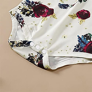 PATPAT Newborn Infant Baby Girl Clothes Outfit Long Sleeve Romper Top Overall Dress Suspender Skirt Set for 0-3 Months