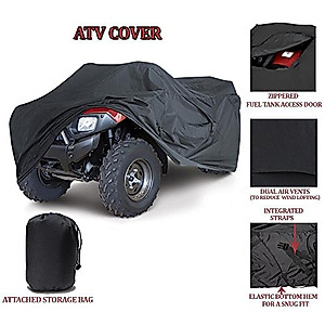 ATV Cover Compatible for Yamaha Banshee Quad 4 Wheeler All Terrain Vehicles 1999-2006. Strong All Weather Protection.