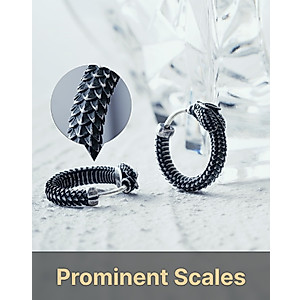 COPPERTIST.WU Ouroboros Earrings Small Huggie Hoop Earrings 925 Sterling Silver Earrings Hypoallergenic for Men Women