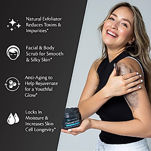 M3 Naturals Charcoal Body Scrub 12 oz + Superfood Body Scrub 12 oz