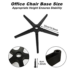 LISHINE Office Chair Base Replacement Parts Heavy Duty, Bear Capacity 2200 lbs, 28 Inch Desk Chair Base Replacement Metal, Universal Caster and Gas Cylinder Size