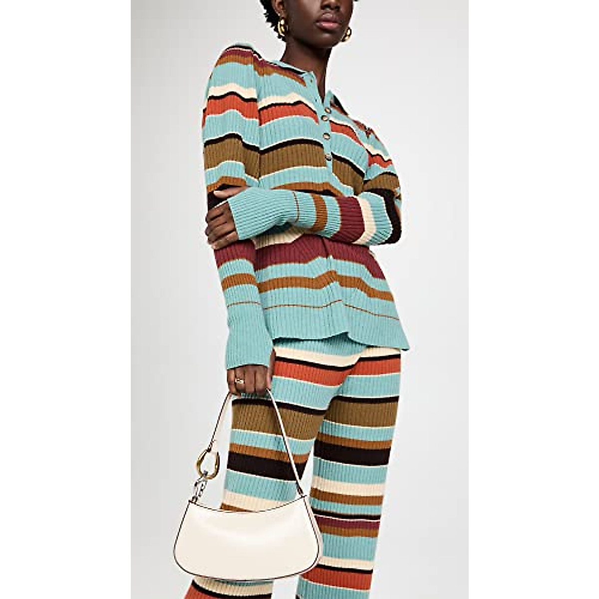 STAUD Women's Ollie Bag, Cream, Off White, One Size