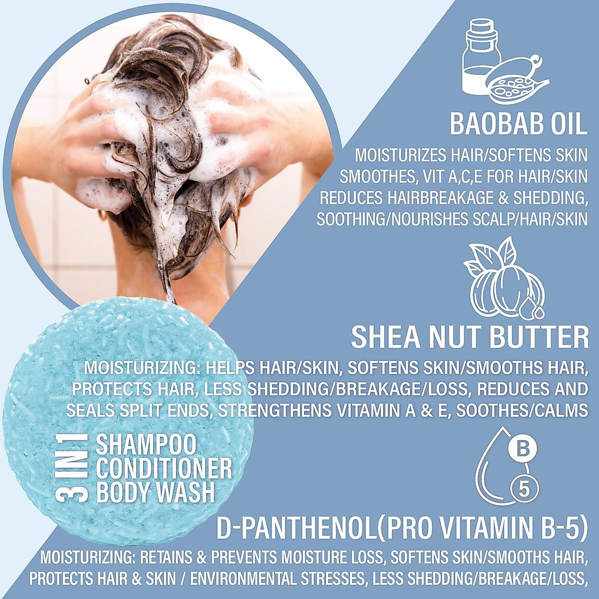 Luxiny Bay Rum Shampoo Bar are Vegan, Sulfate Free, and Made in USA. Our 3 in 1 Men's shampoo Bar is great for all Hair types. Get up to 60 Washes at Home or as a Travel Shampoo