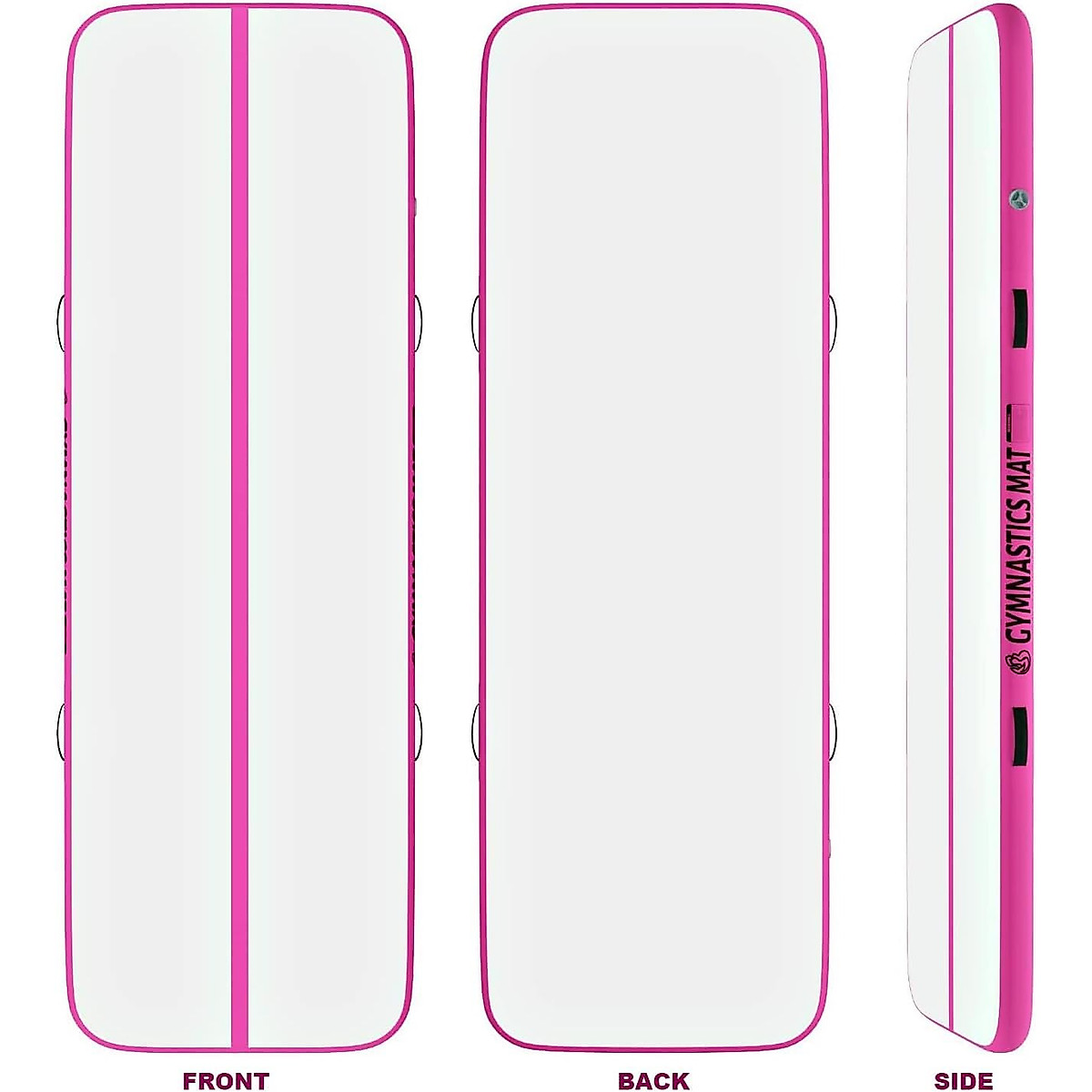 A&BBOARD Inflatable Air Gymnastics Mat 6.6ft/10ft/13ft/16ft Training mat 4 inches Thick tumbling mat wih Electric Air Pump for Home/Gym/Outdoor