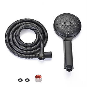 Metal Bathroom Hand Held Black Shower Head With Long Hose High Pressure Massage Hand Held Shower Head Kit shower head