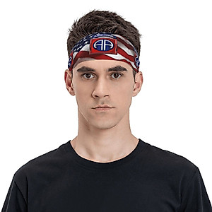 82nd Airborne Division Sports Headbands Unisex Yoga Non-Slip Quick-Drying Workout Hairband