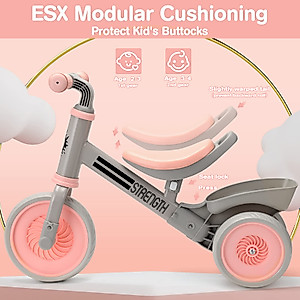 Bakeling Balance Bike - Toddler Bike,Pink Tricycles for 2-4 Year olds,Baby Balance Bike,Toddler Balance Bike,Kids Balance Bike,Baby Bike,Ride on Toys for 2-4 Year Old,Kids Bikes,Toddler Toy