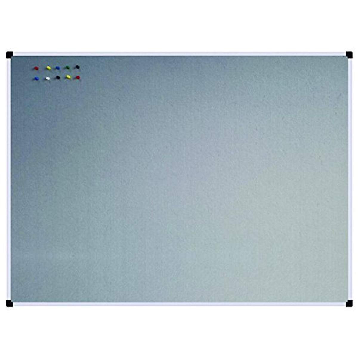 XBoard Large Grey Fabric Bulletin Board, 48 x 36 inch, Wall Mounted Fabric Message Notice Board Sliver Aluminum Framed for Home Office School