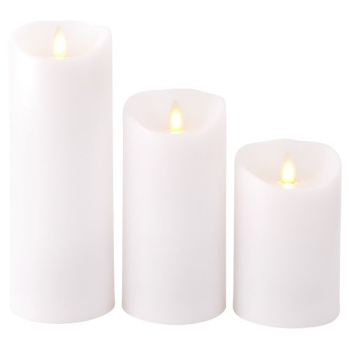 Liown Flameless Candle: Unscented Moving Flame Candle with Timer (4" White)