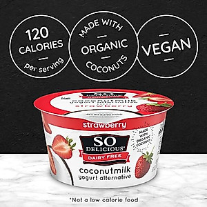 So Delicious Dairy Free Coconut Milk Yogurt Alternative, Strawberry, Vegan, Non-GMO Project Verified, 5.3 oz.