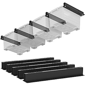 Overhead Garage Storage Rack, Ceiling Racks for Utility Bins, Heavy Duty Ceiling Storage Racks, Storage Bins Organization Ceiling Rack Storage Rails System (5 Pack for 4 Bins, Bins are Not Included)