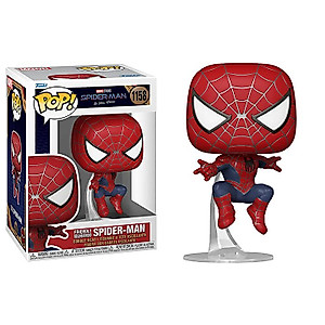 POP Marvel: Spider-Man: No Way Home - Friendly Neighborhood Spider-Man Funko Vinyl Figure (Bundled with Compatible Box Protector Case), Multicolor, 3.75 inches