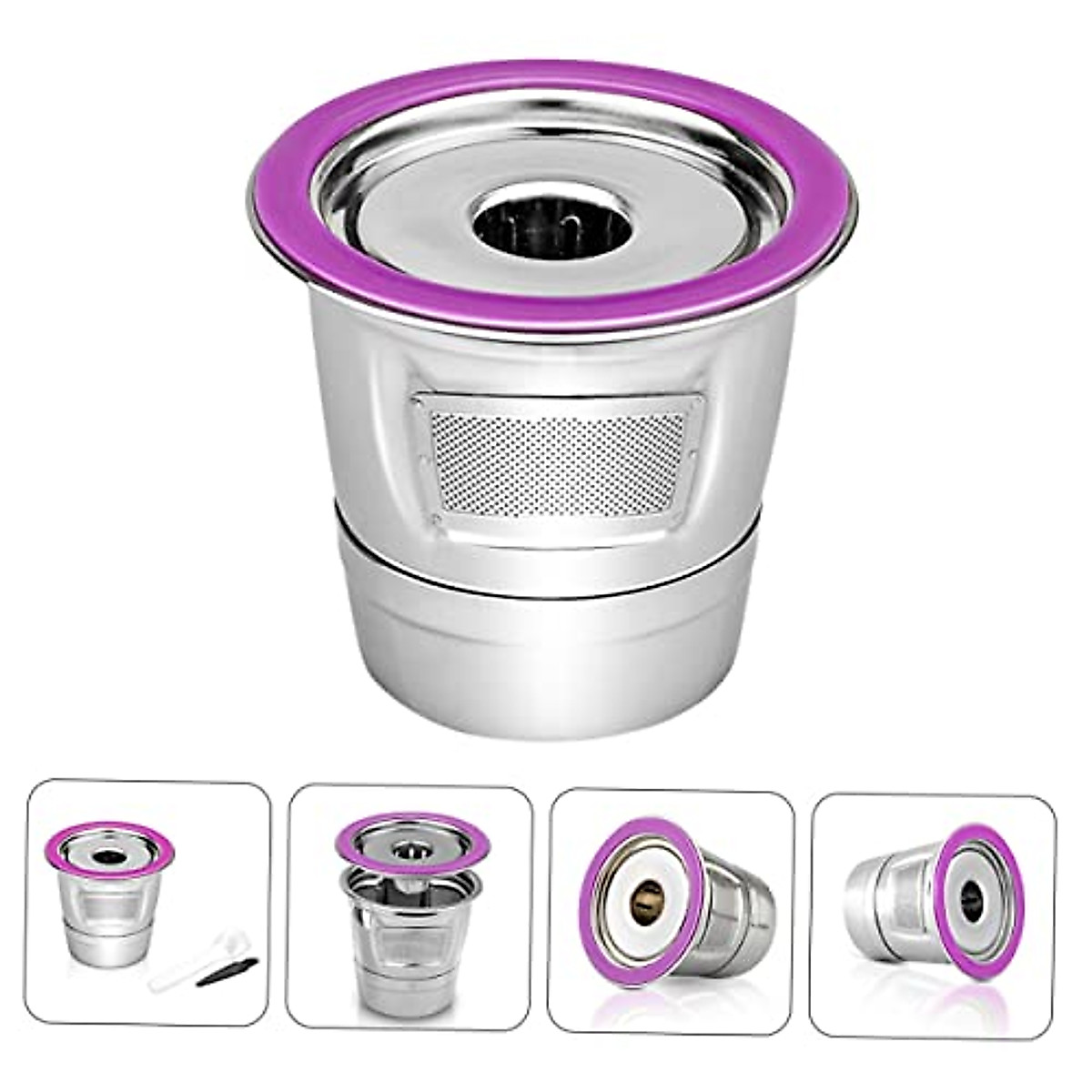 ARTIBETTER Coffee Capsule Cup Tea Dripper Espresso Machine Accessories Brewing Coffee Dripper Coffee Concentrate Espresso Ground Filter Professional Coffee Drainer Stainless Steel