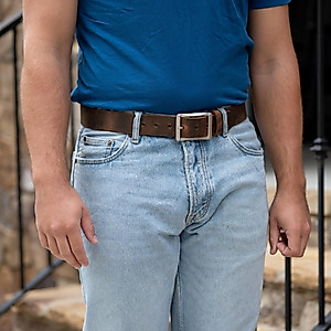 Nickel Smart The Site Manager Distressed Leather Brown Belt (38 inch)