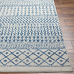 Artistic Weavers Chester Boho Moroccan Area Rug, 6'7" x 9', Cream/Royal Blue