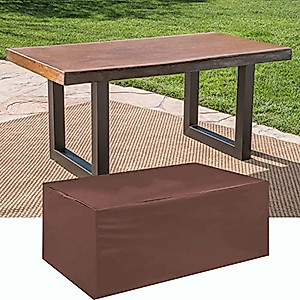 RGRE 48x24x29in Garden Furniture Covers Waterproof, Extra Large Garden Table Cover, Windproof Outdoor Furniture Set Covers, 420D Heavy Duty Oxford Fabric Patio Furniture Cover Square