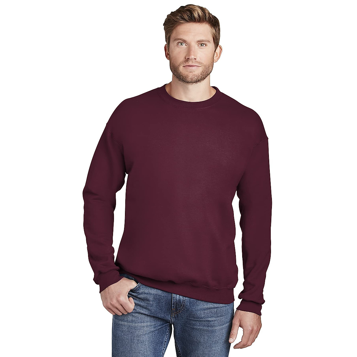 Joe's USA- Classic Crewneck Sweatshirt-4XL-Maroon