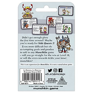 Munchkin Side Quests 2 by Steve Jackson Games, Strategy Board Game