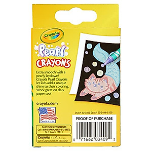 Crayola Pearl Crayons, Pearlescent Colors, 24 Count, Coloring Supplies, Gift for Kids, Ages 3, 4, 5, 6