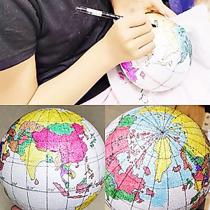 Crafare 2 Pack 8 Inch Large Foam Balls White Smooth for Wedding Holiday Christmas Crafts Making and School Projects DIY