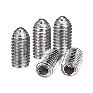 uxcell Ball Point Set Screws, M3 x 6mm 304 Stainless Steel Metric Spring Hex Socket Screw 20pcs
